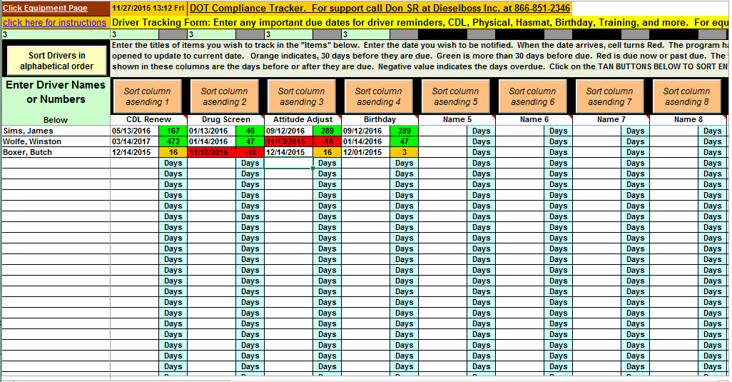 Trucking Management Software And Important Date Tracker Spreadsheet